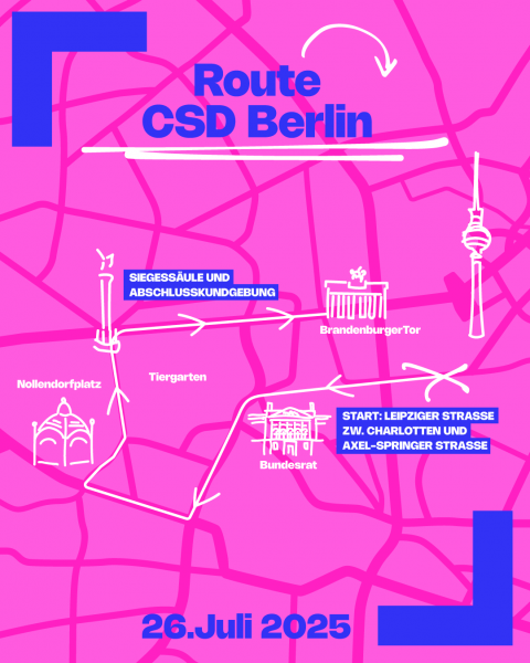 Demo & Route 2025 – Berlin Pride | CSD Berlin 26.07.2025