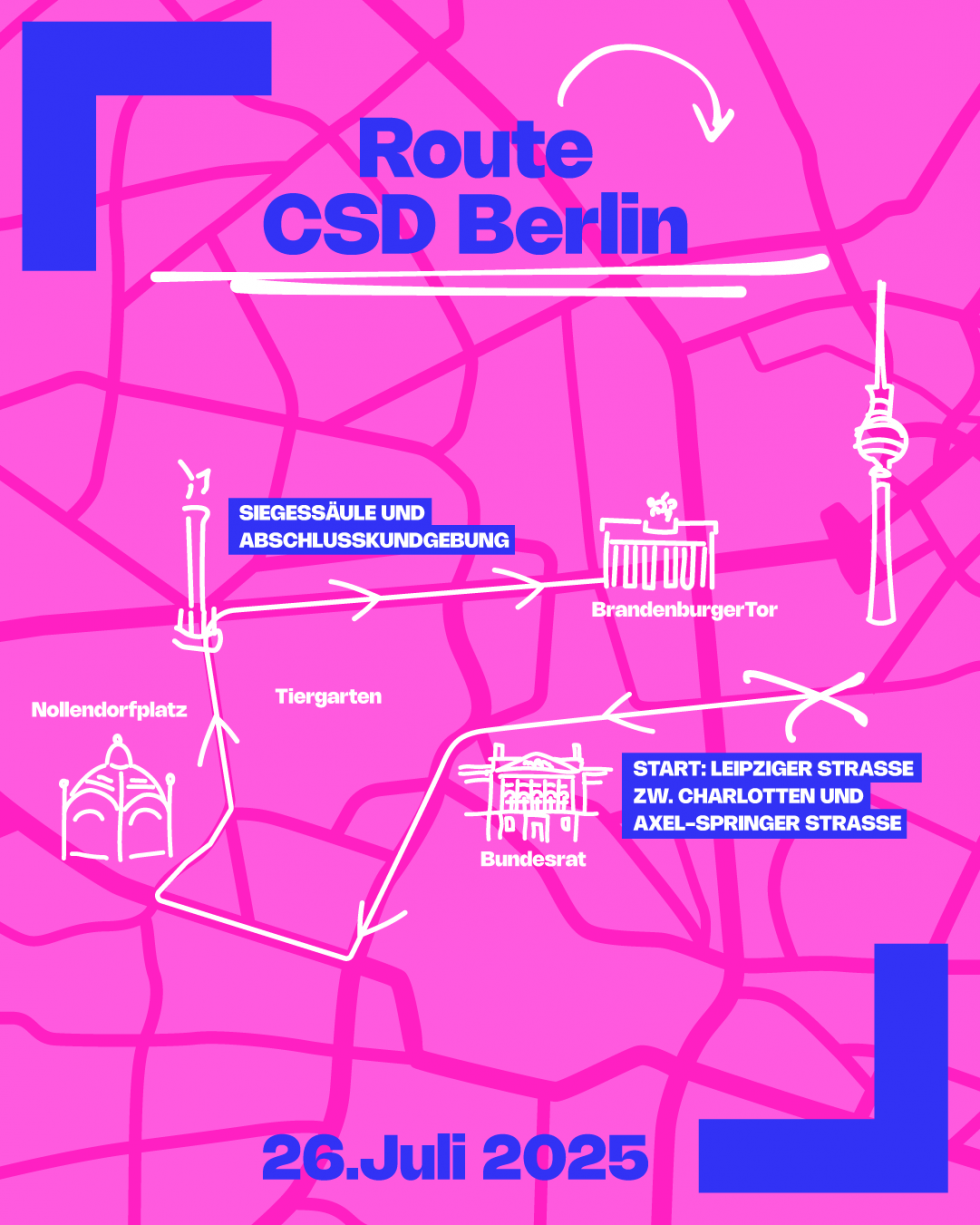 Demo & Route 2025 – Berlin Pride | CSD Berlin 26.07.2025