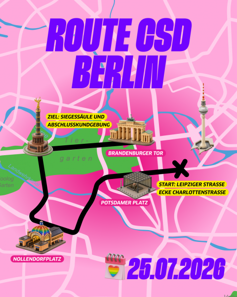 Demo & Route 2026 – Berlin Pride | CSD Berlin 25.07.2026